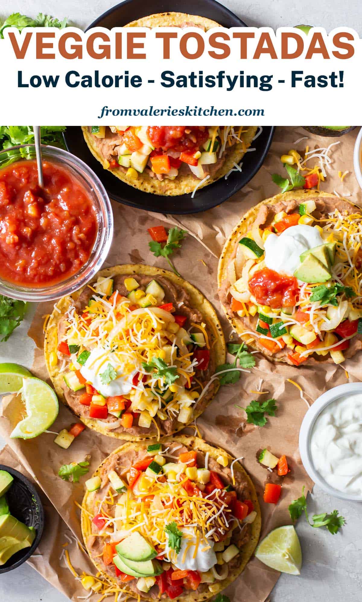 Veggie Tostadas (Delicious Vegetarian Tostadas) | Valerie's Kitchen
