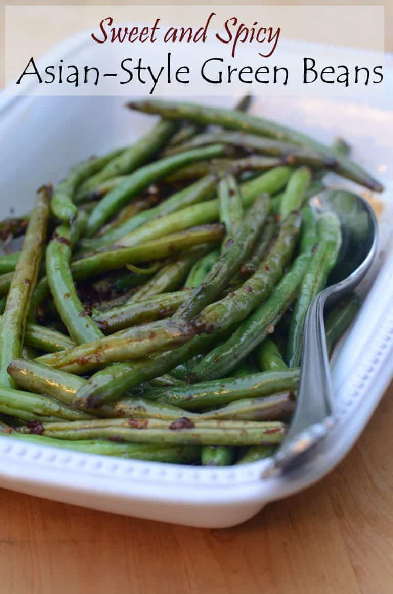 Sweet and Spicy Asian-Style Green Beans | Valerie's Kitchen