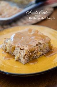 Apple Cake with Butterscotch Sauce | Valerie's Kitchen