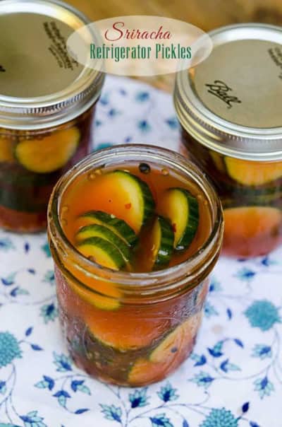 Sriracha Refrigerator Pickles (Quick and Easy!) | Valerie's Kitchen