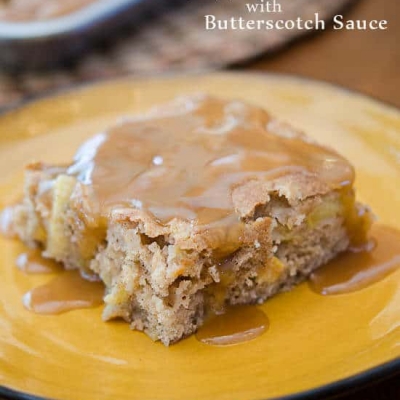 Apple Cake with Butterscotch Sauce | Valerie's Kitchen