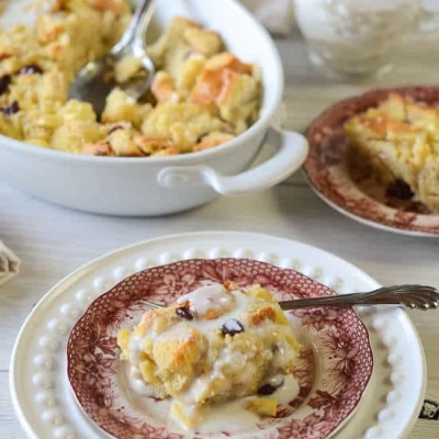 Christmas Bread Pudding | Valerie's Kitchen