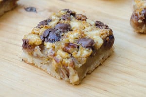 Chocolate Caramel Nut Bars | Valerie's Kitchen