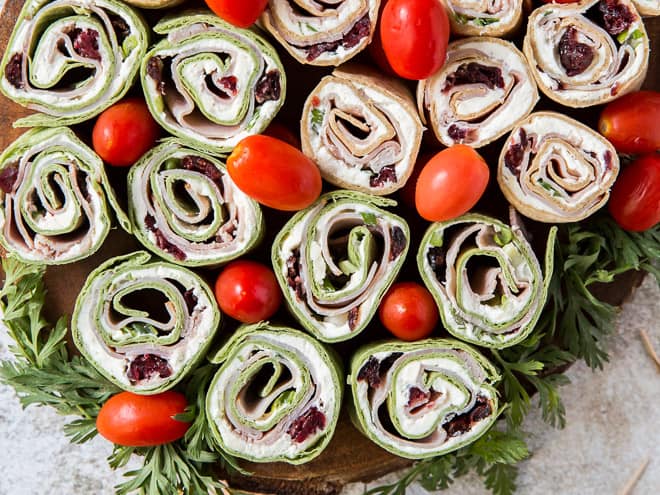 Holiday Tortilla Pinwheels (A Festive Party Snack!) | Valerie's Kitchen