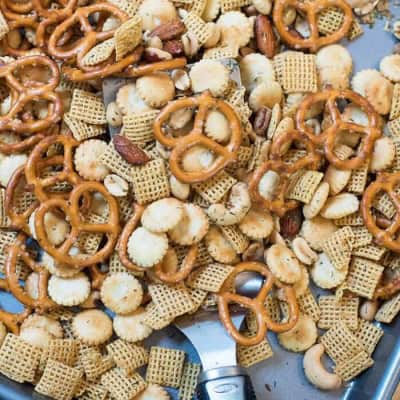 Garlic Dill Snack Mix (Ranch-Style Chex Mix) | Valerie's Kitchen