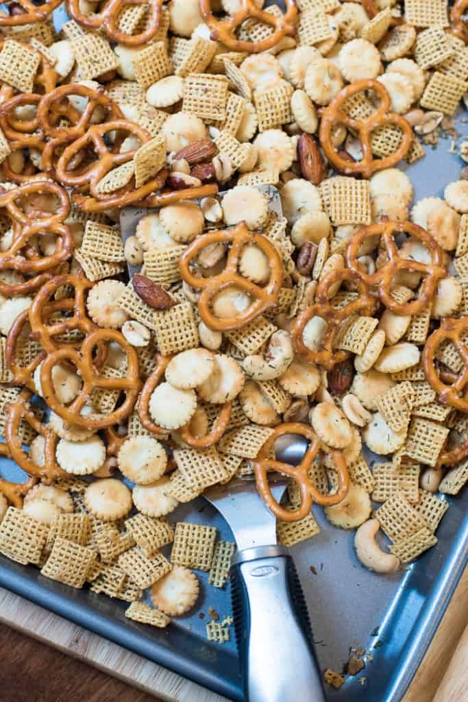 Garlic Dill Snack Mix (Ranch-Style Chex Mix) | Valerie's Kitchen