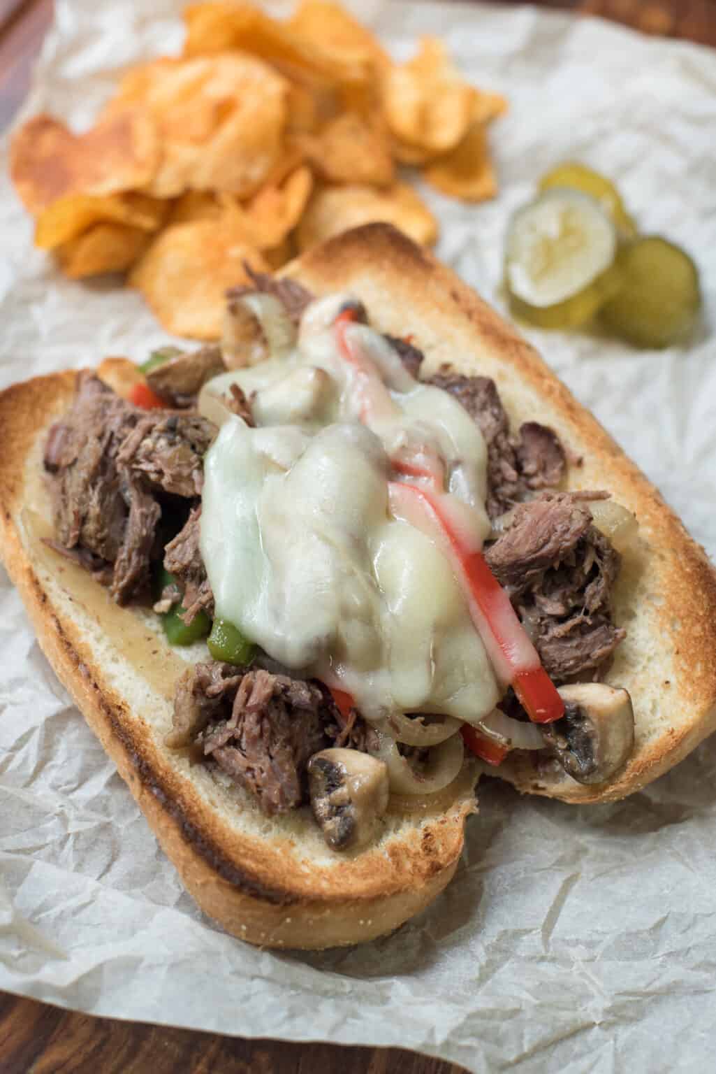 Slow Cooker Drip Beef Sandwiches | Valerie's Kitchen