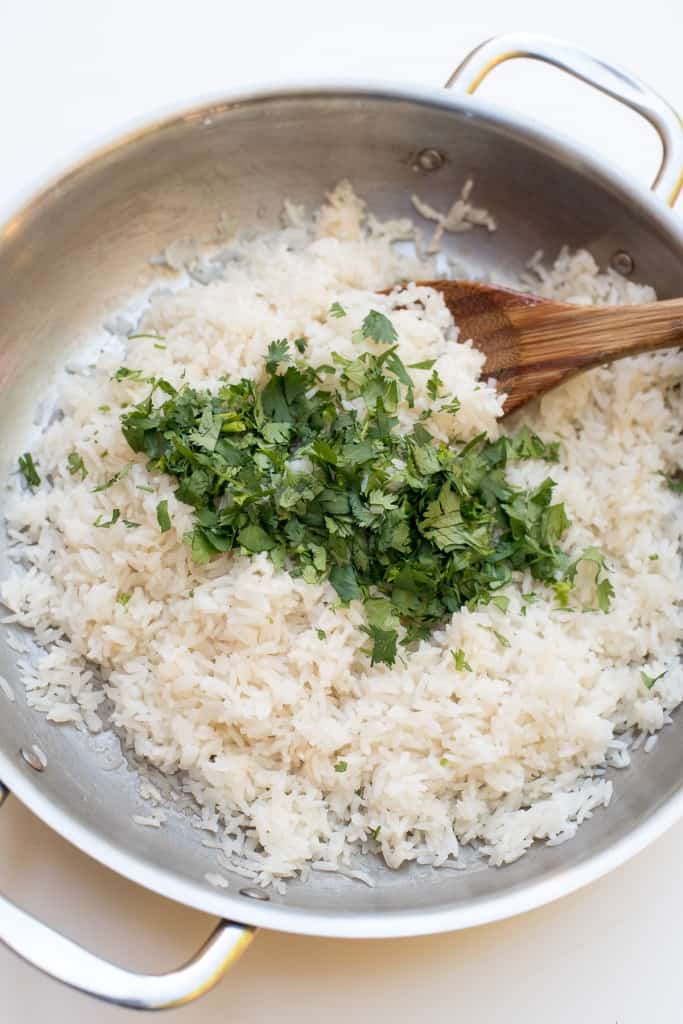Coconut Rice with Cilantro and Lime | Valerie's Kitchen
