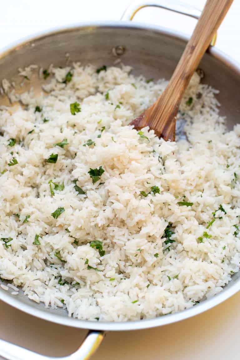 Coconut Rice with Cilantro and Lime | Valerie's Kitchen