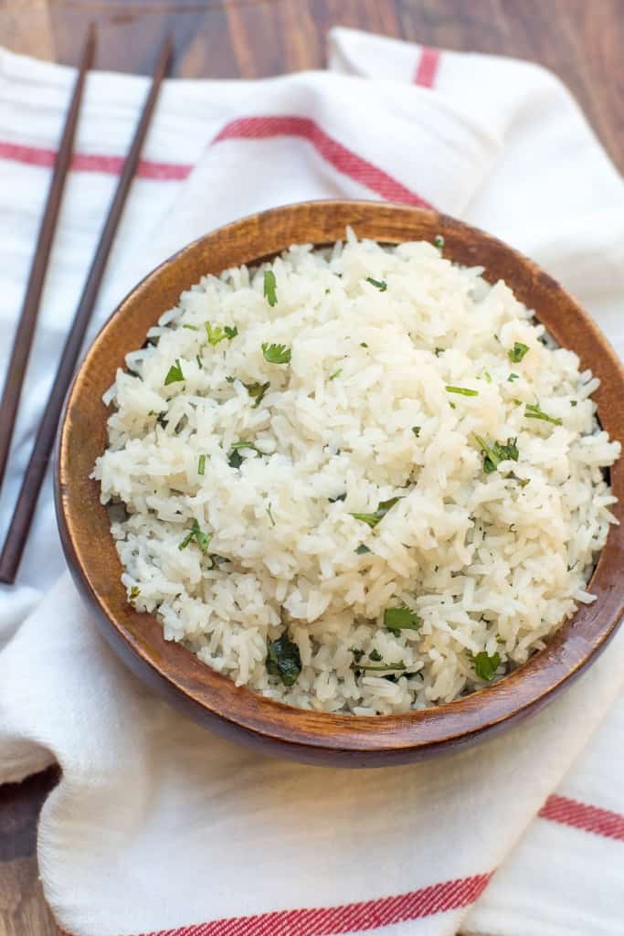 Coconut Rice with Cilantro and Lime | Valerie's Kitchen