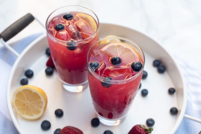 Summer Berry Lemonade - Valerie's Kitchen