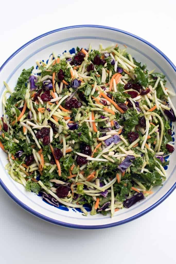 5 Minute Broccoli Kale Slaw