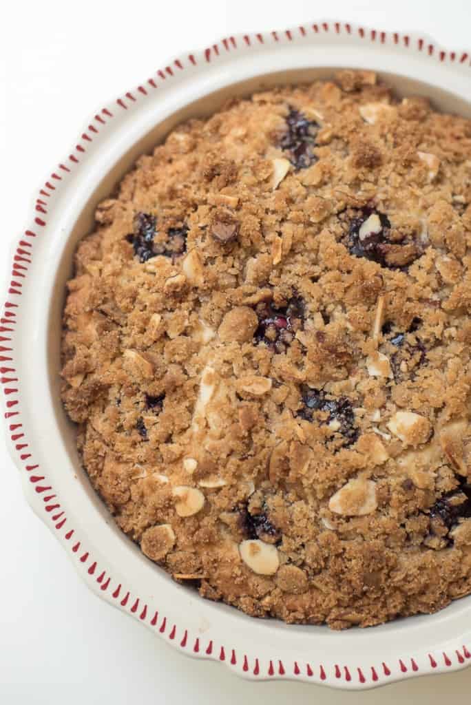 Fresh Cherry Crumb Cake | Valerie's Kitchen