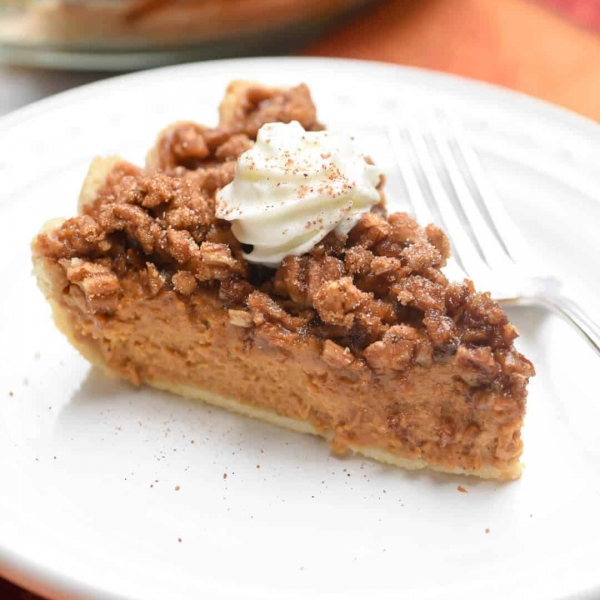 Praline Pumpkin Pie | Valerie's Kitchen