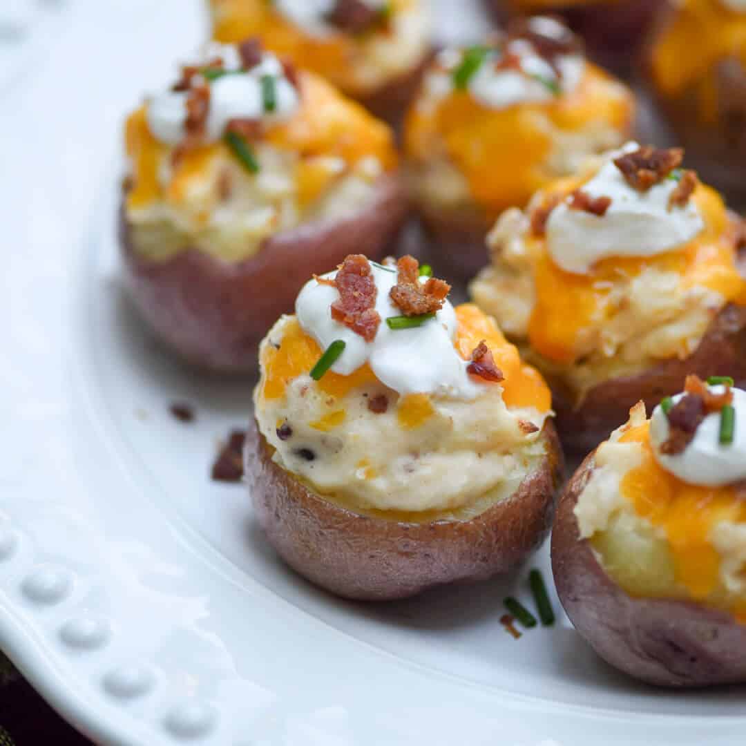 Fully Loaded Twice Baked Potato Bites | Valerie's Kitchen