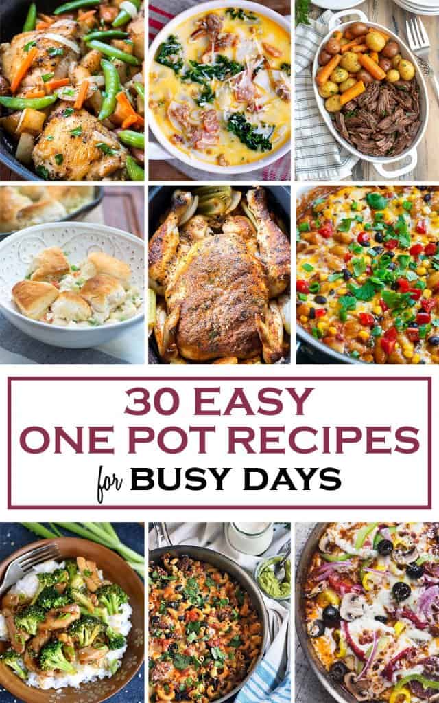 30 Easy One Pot Recipes for Busy Days | Valerie's Kitchen