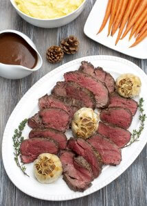 Roasted Beef Tenderloin with Port Wine Gravy | Valerie's Kitchen