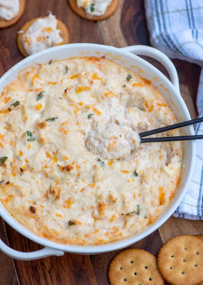 Cheesy Hot Crab Dip The Ultimate Party Snack Valeries Kitchen
