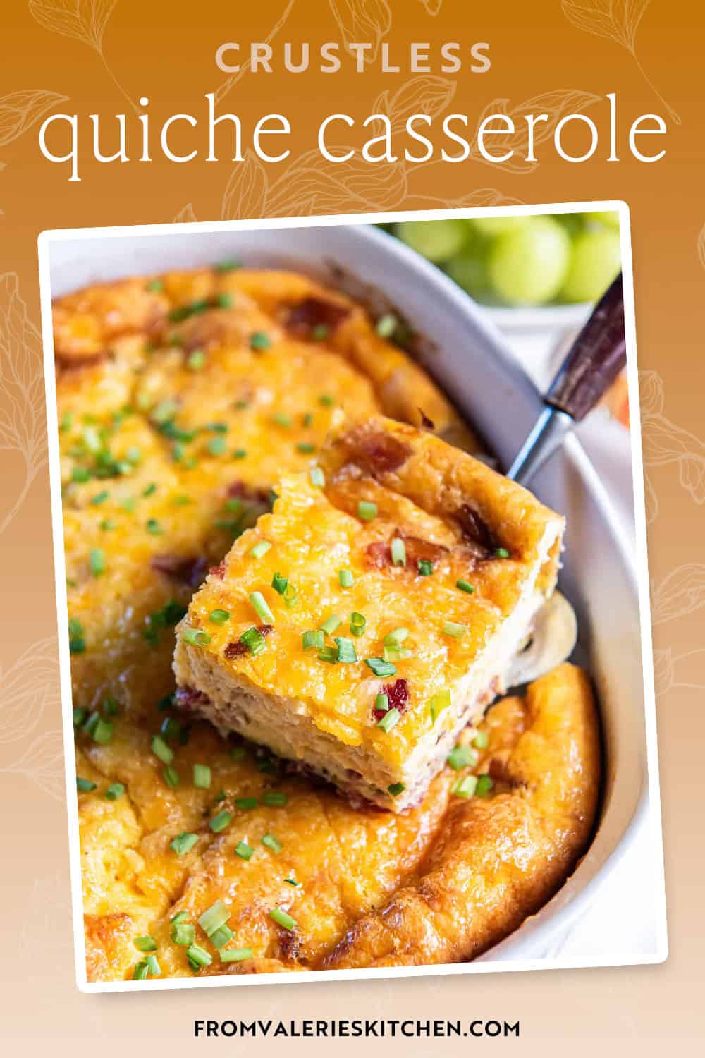 Crustless Quiche Casserole | Valerie's Kitchen