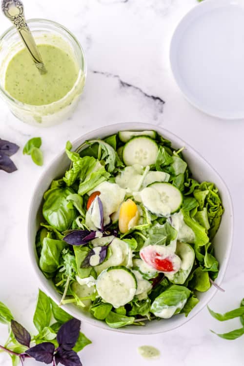 Basil Buttermilk Dressing (Easy and Versatile) | Valerie's Kitchen