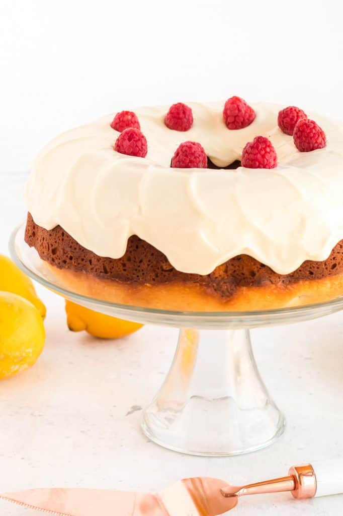 Lemon Raspberry Bundt Cake (from scratch) | Valerie's Kitchen