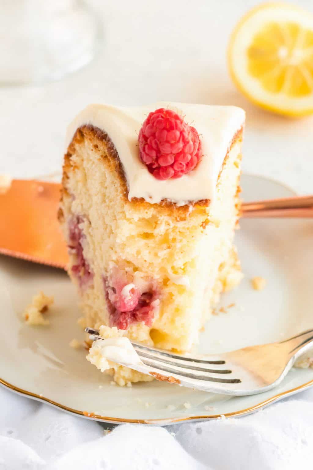 Lemon Raspberry Bundt Cake (from scratch) | Valerie's Kitchen
