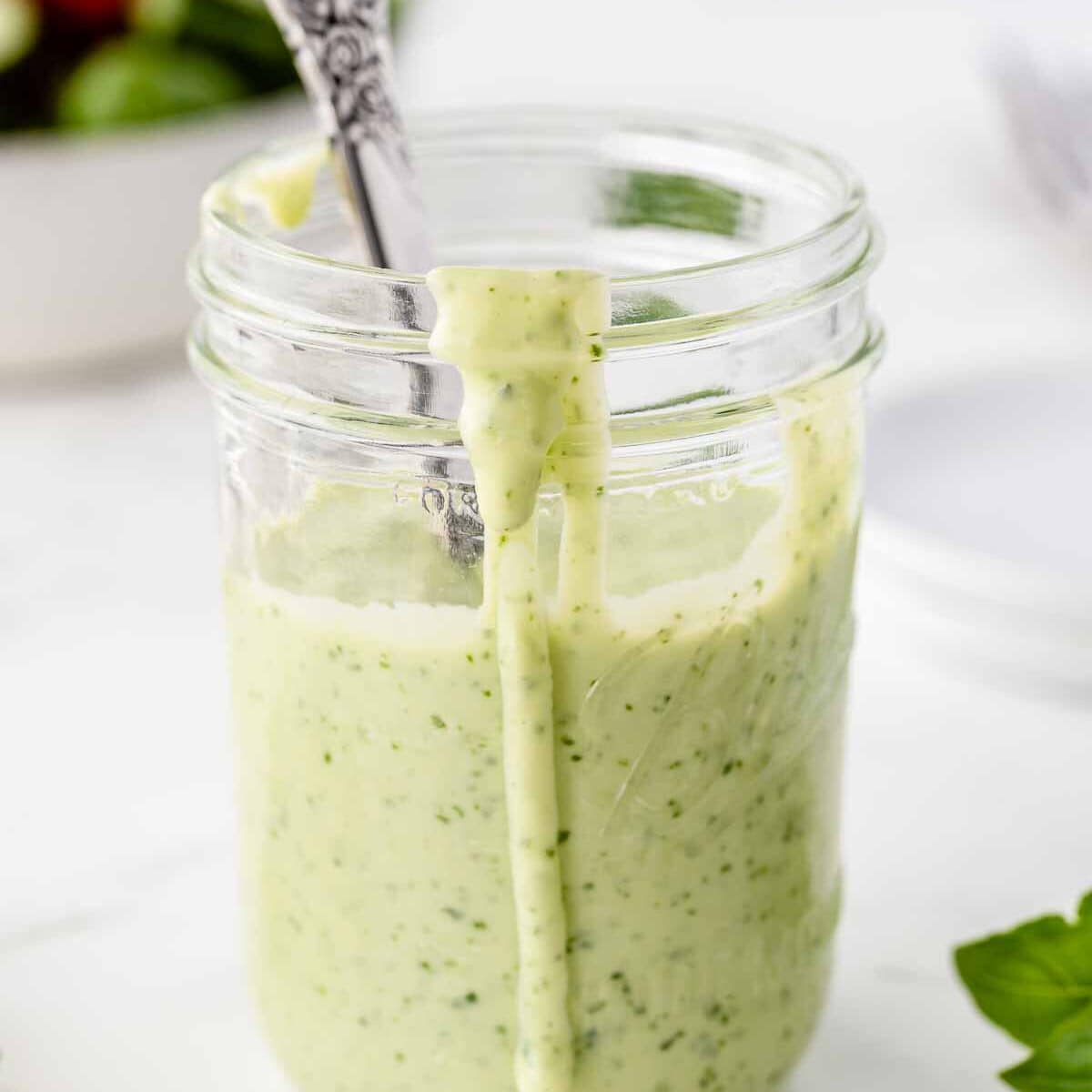 Basil Buttermilk Dressing (Easy and Versatile) | Valerie's Kitchen