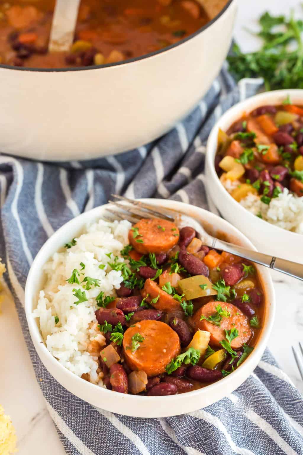 Easy Red Beans and Rice with Sausage | Valerie's Kitchen