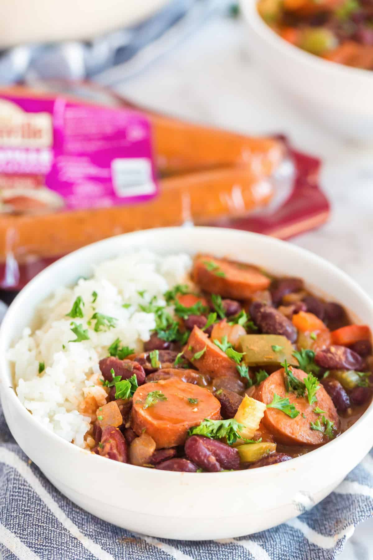 Easy Red Beans and Rice with Sausage | Valerie's Kitchen