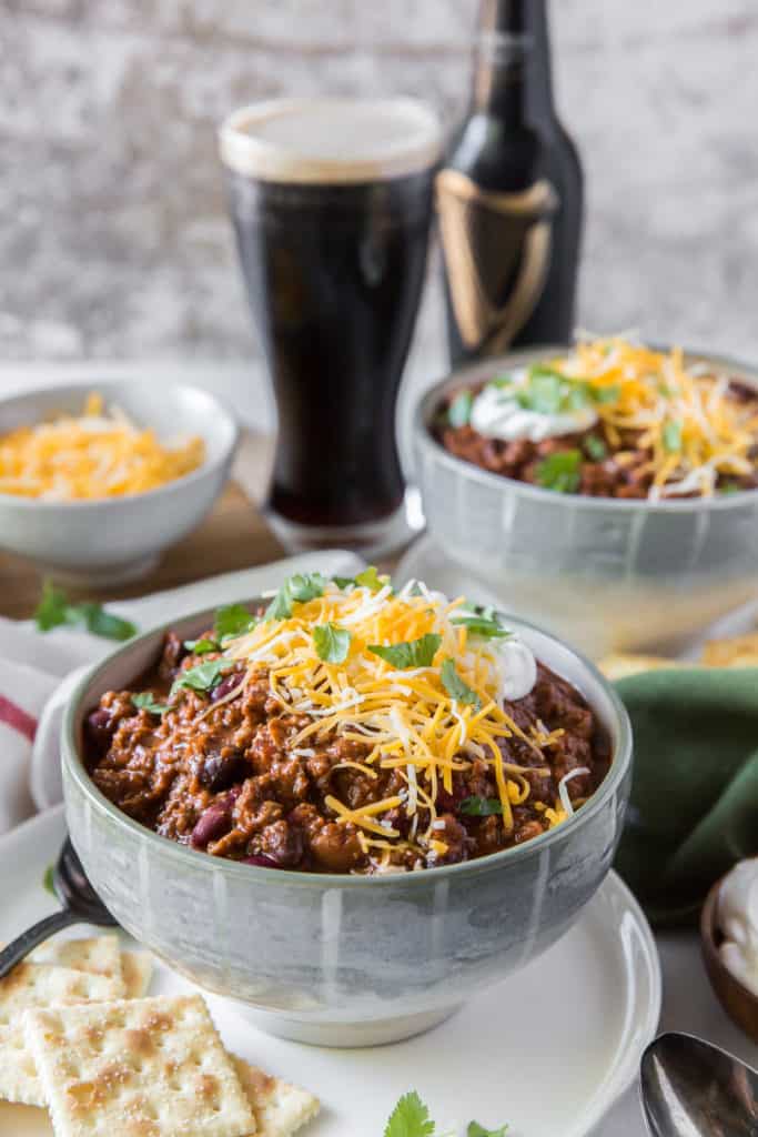 Halftime Chili (Easy Beer Chili!) | Valerie's Kitchen