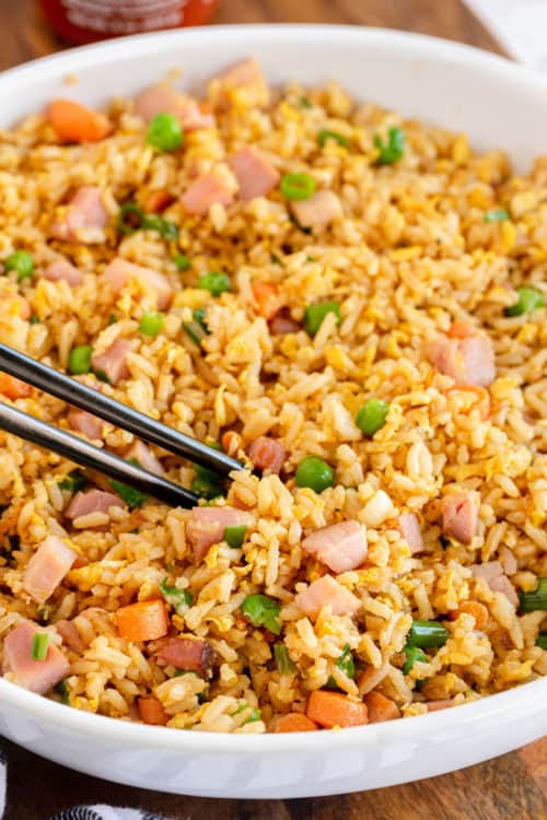 Ham Fried Rice (Quick and Easy!) | Valerie's Kitchen