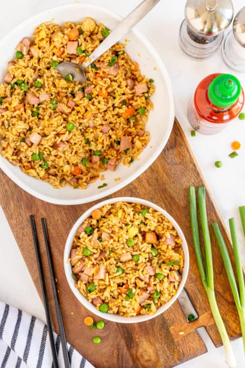Ham Fried Rice (Quick and Easy!) | Valerie's Kitchen