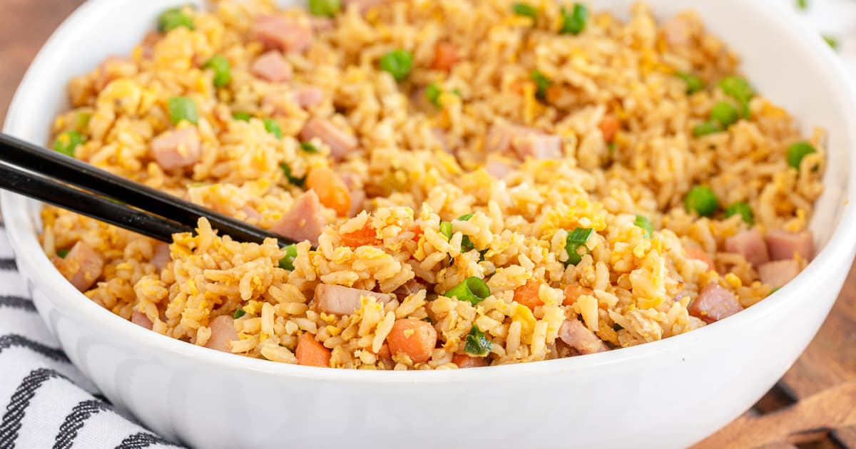 Ham Fried Rice (Quick and Easy!) | Valerie's Kitchen
