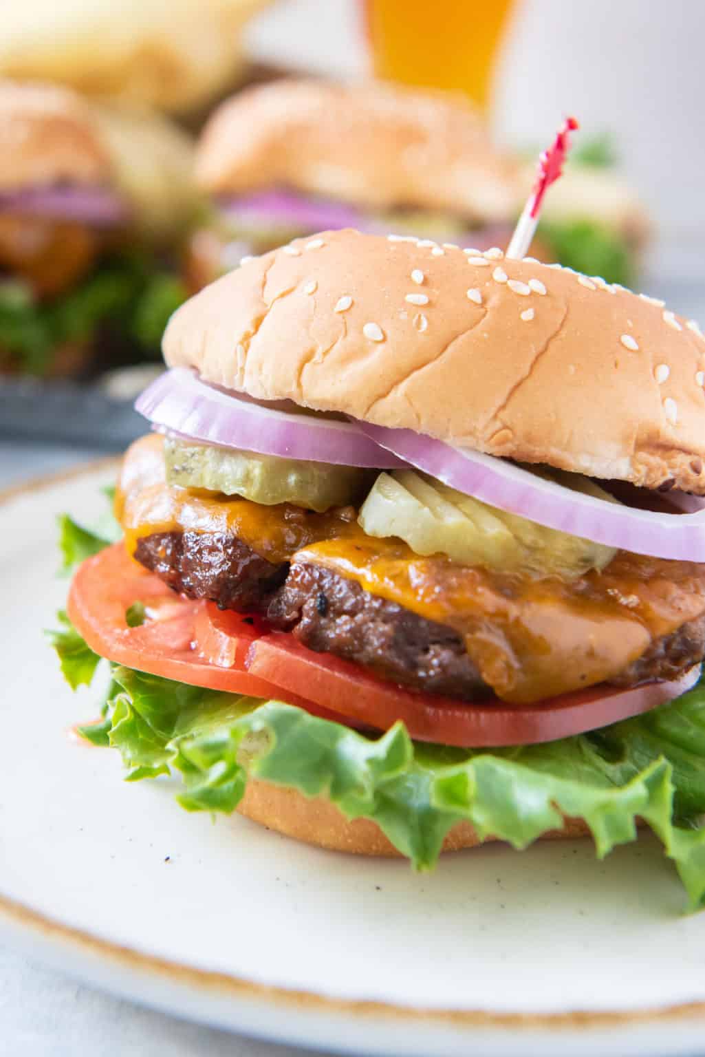 Classic Beef Burgers (Steakhouse-Style) | Valerie's Kitchen