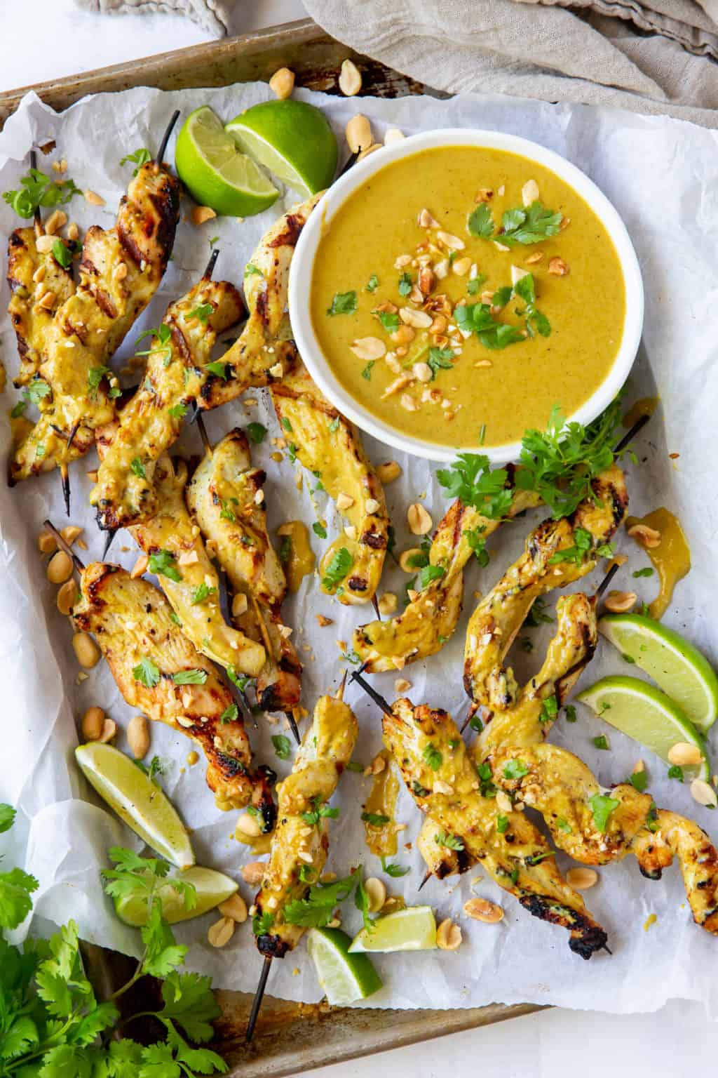 Grilled Chicken Satay with Peanut Sauce | Valerie's Kitchen