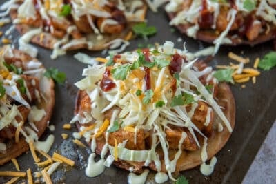 BBQ Chicken Tostadas (Quick and Easy) | Valerie's Kitchen