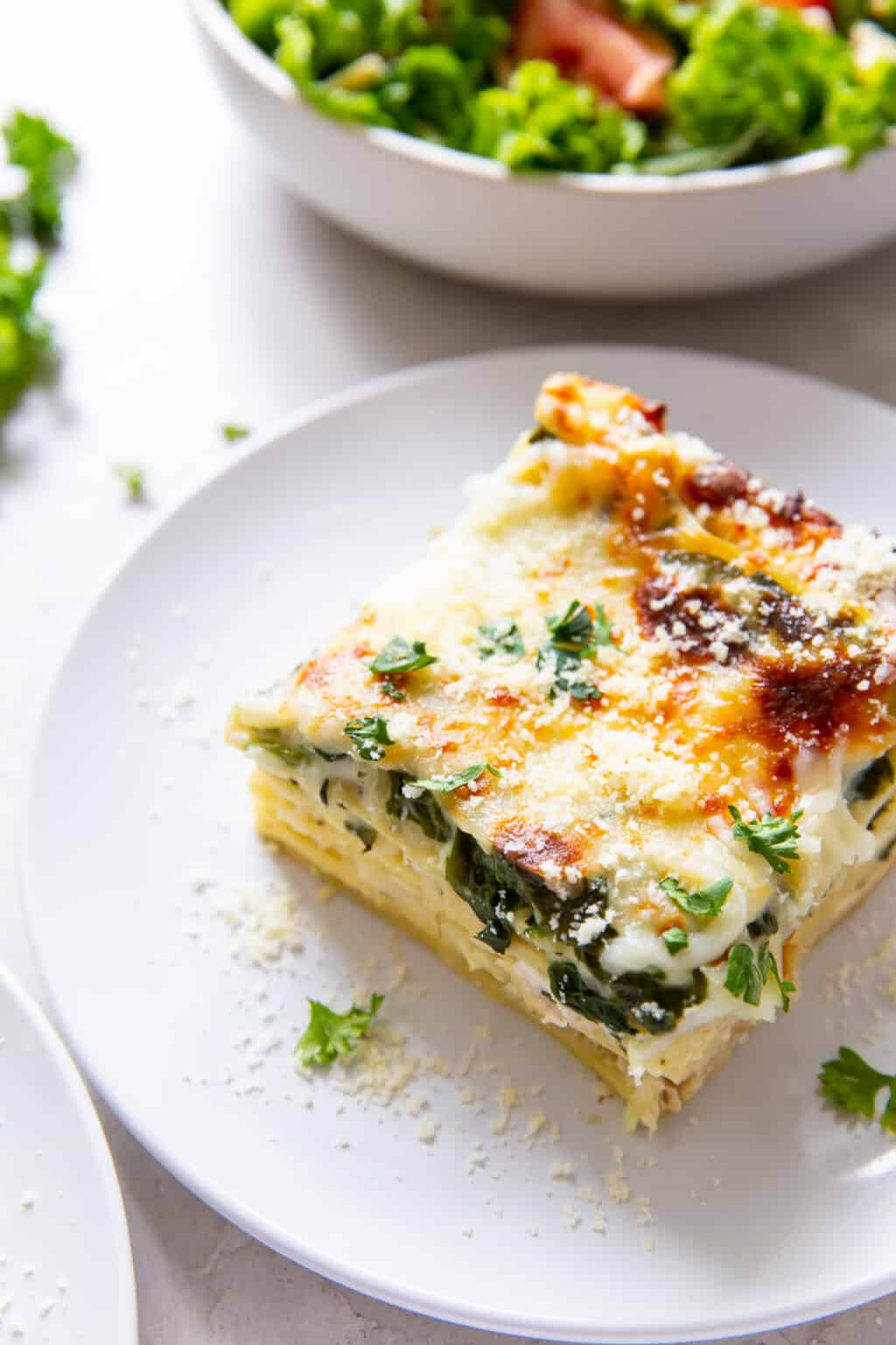 White Chicken Lasagna (Easy-Delicious!) | Valerie's Kitchen