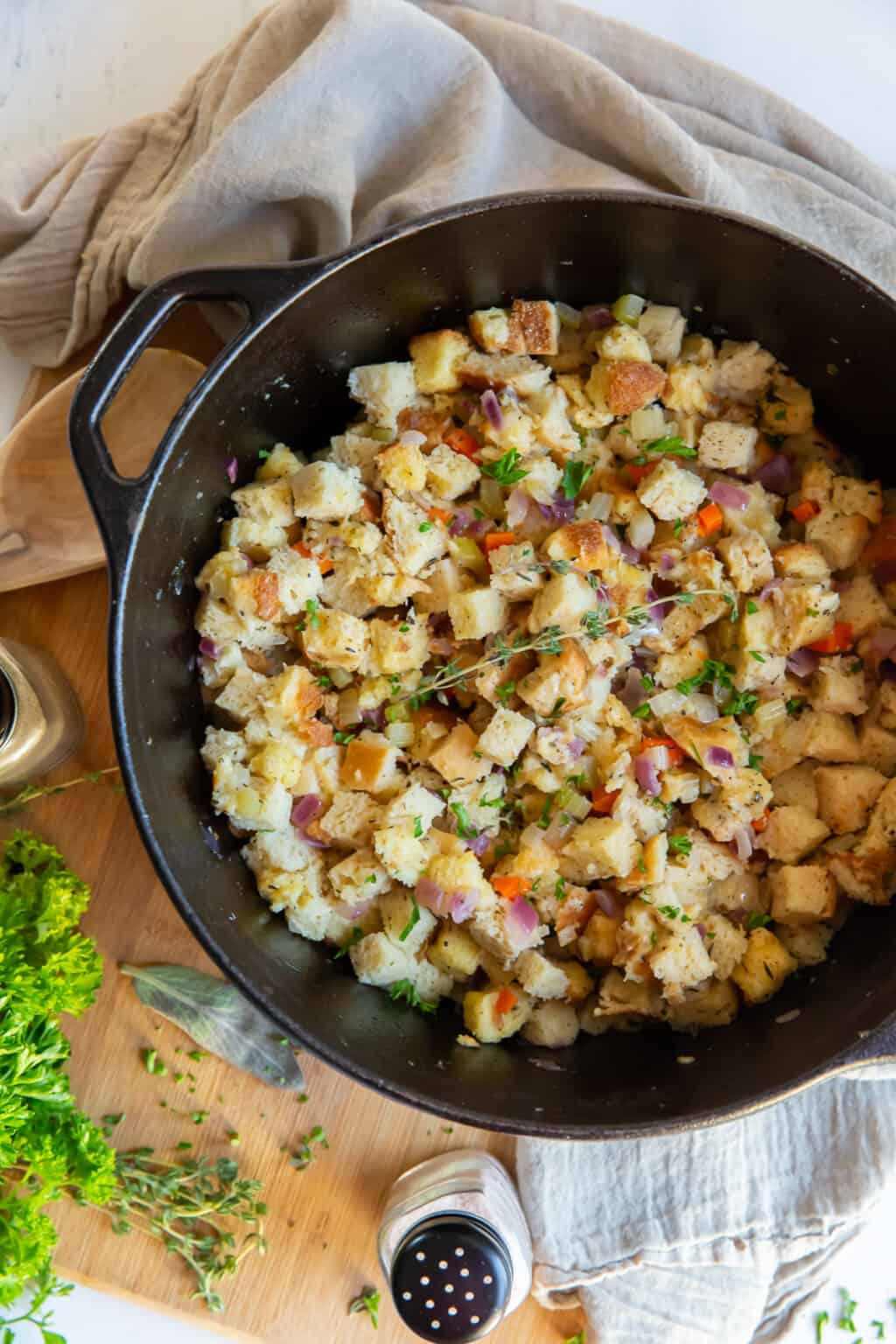 Homemade Stovetop Stuffing (Quick & Easy!) | Valerie's Kitchen