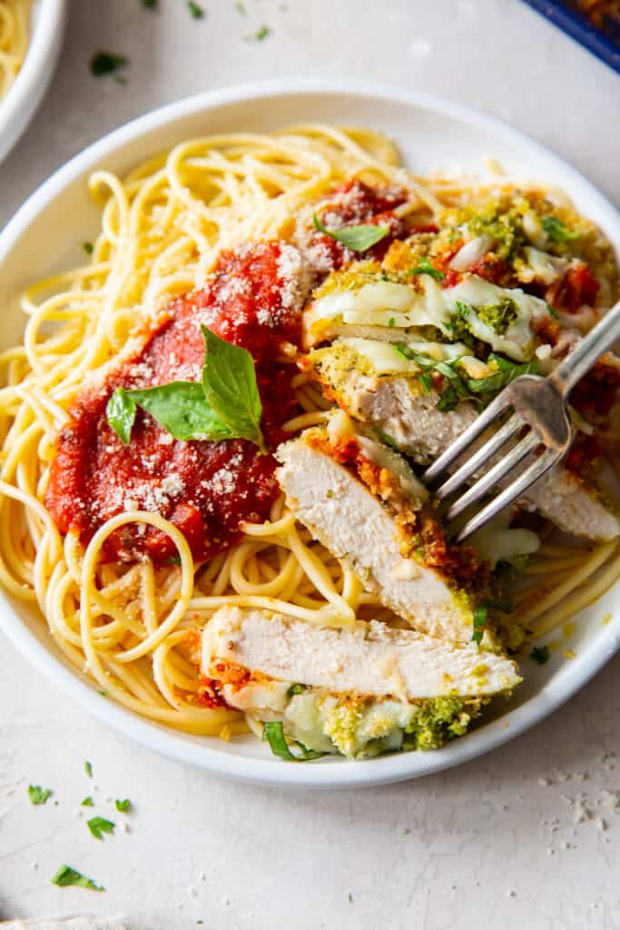 Baked Chicken Pesto Parmesan