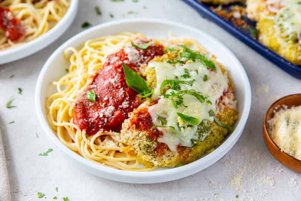 Baked Chicken Pesto Parmesan