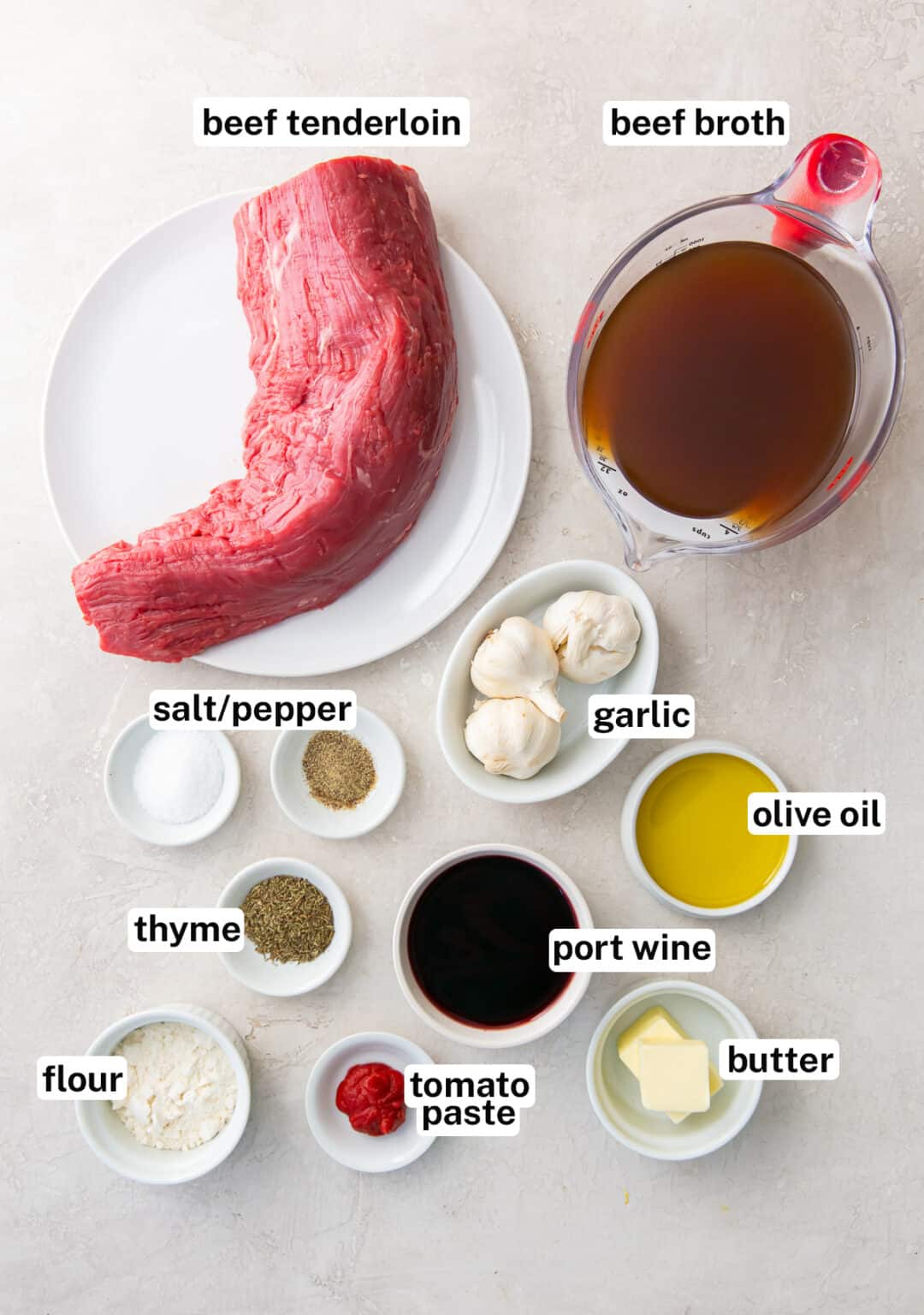 Roasted Beef Tenderloin with Port Wine Gravy