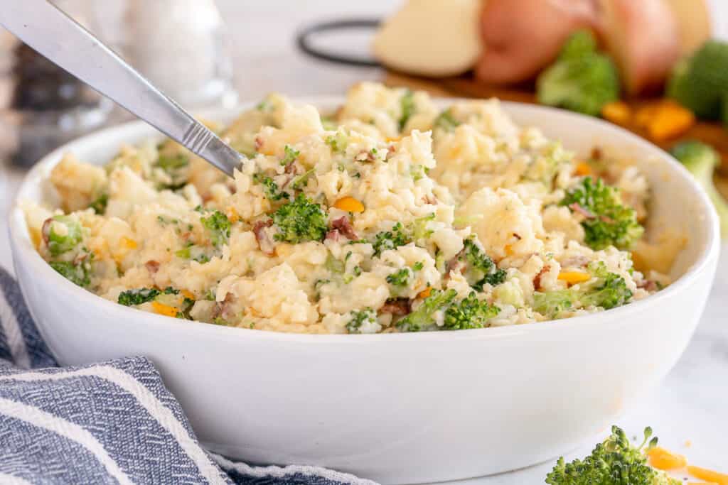 Broccoli Cheese Mashed Potatoes