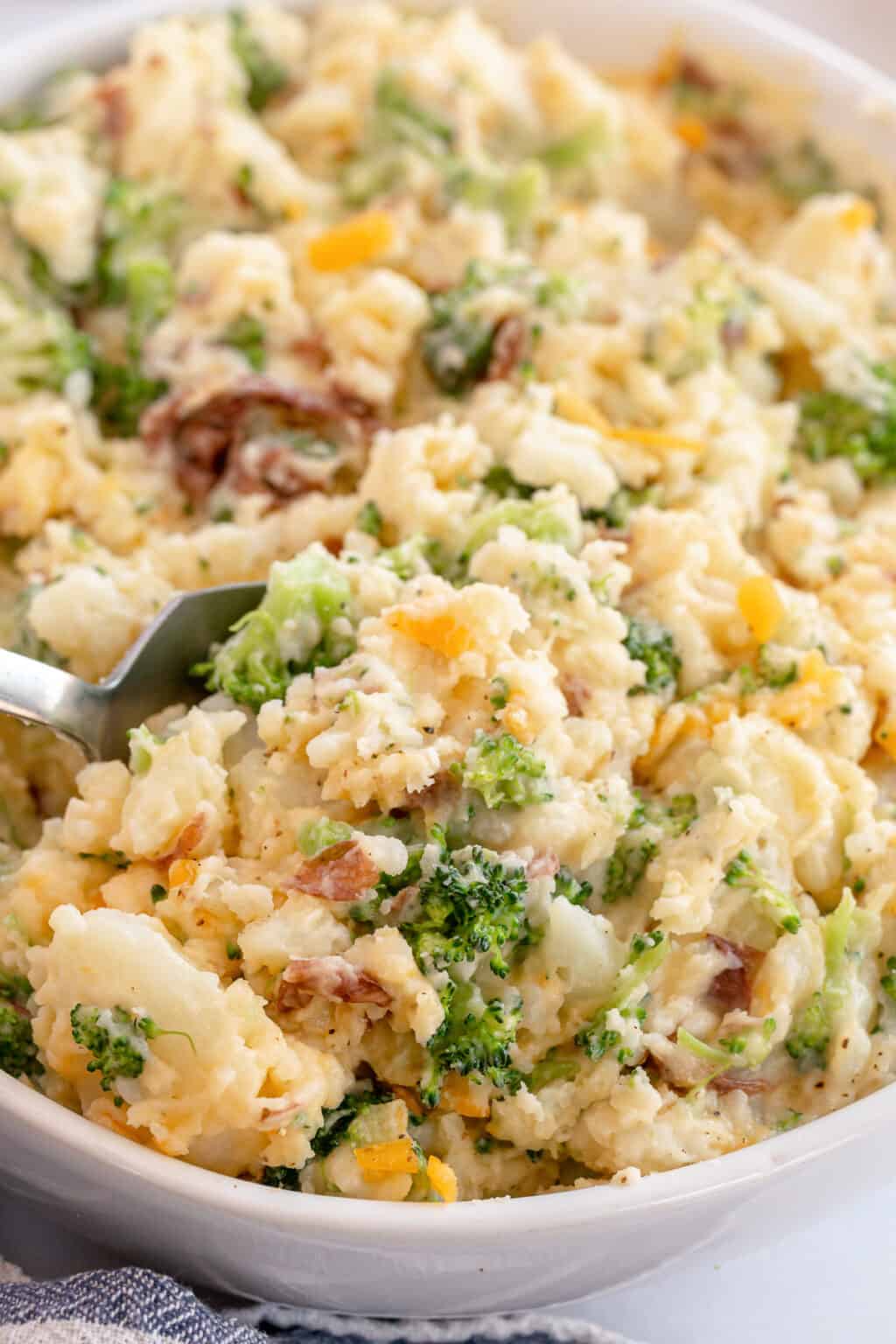 Broccoli Cheese Mashed Potatoes | Valerie's Kitchen