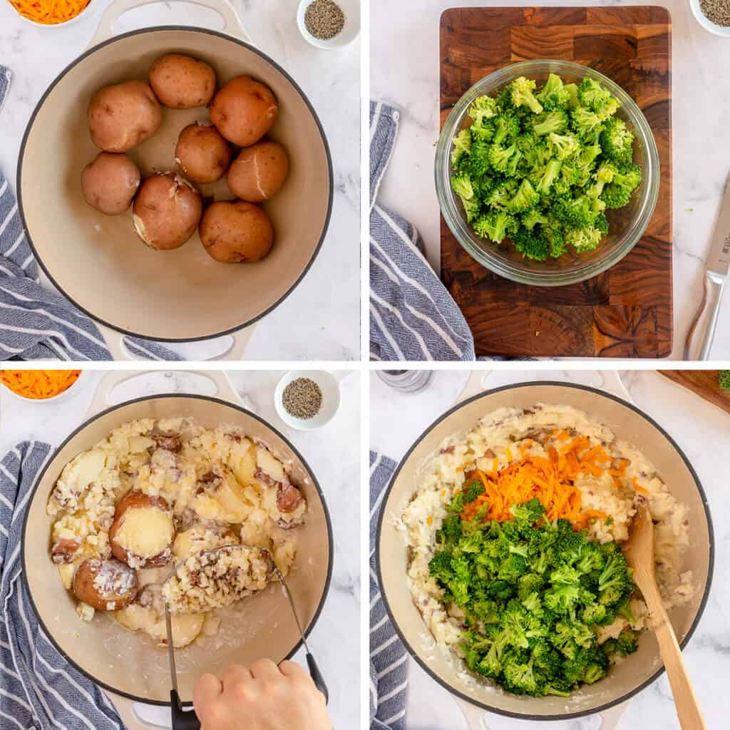 Broccoli Cheese Mashed Potatoes | Valerie's Kitchen