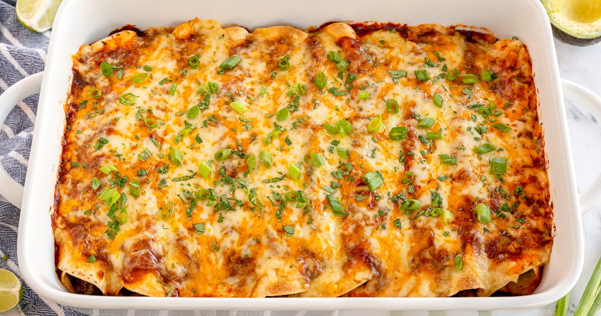 Shredded Beef Enchiladas | Valerie's Kitchen