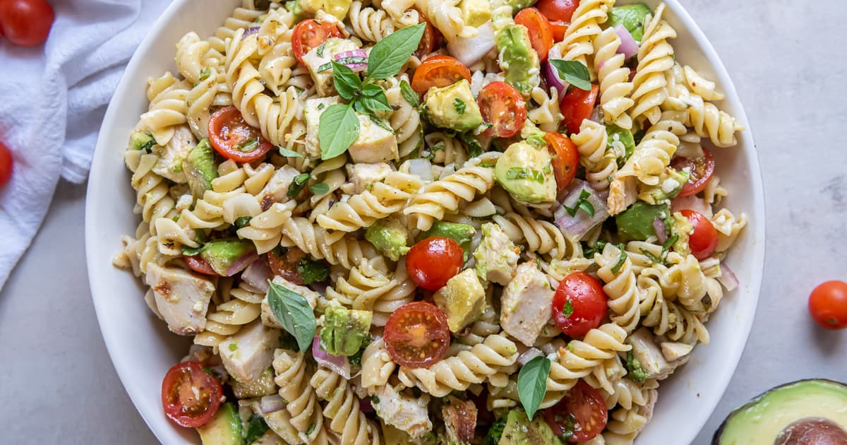 Chicken Avocado Pasta Salad