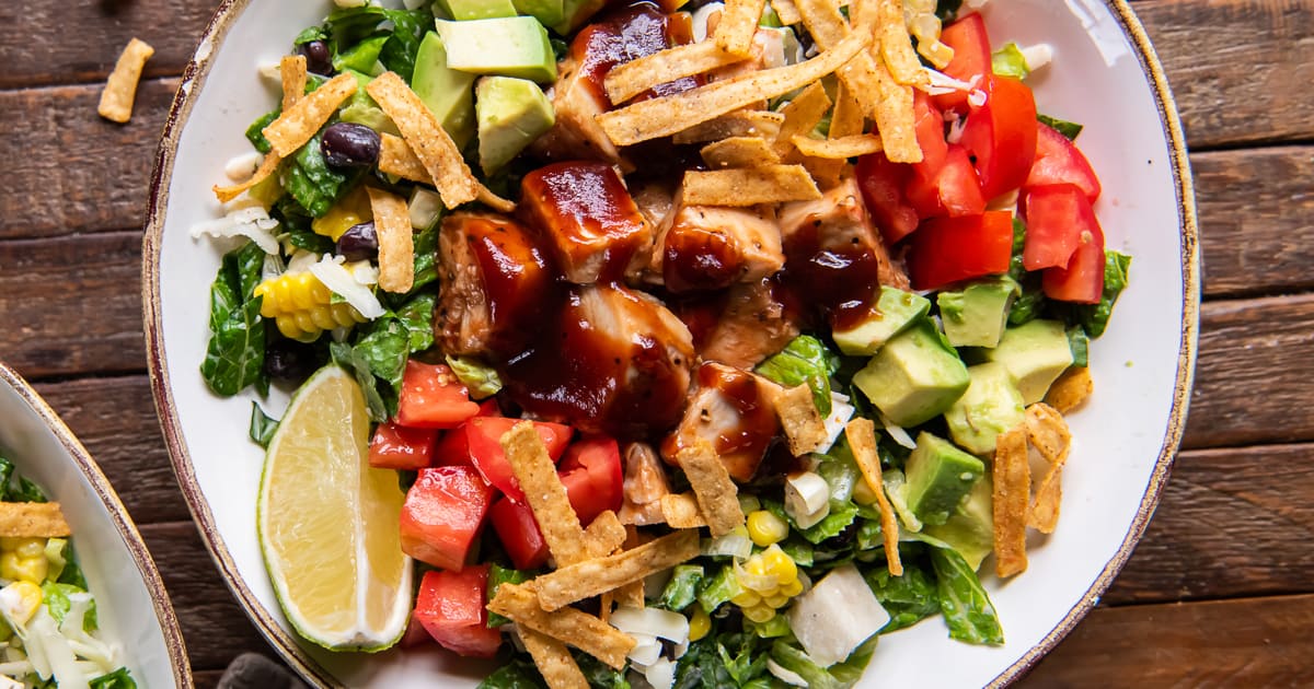 BBQ Chicken Salad (CPK Copycat) | Valerie's Kitchen