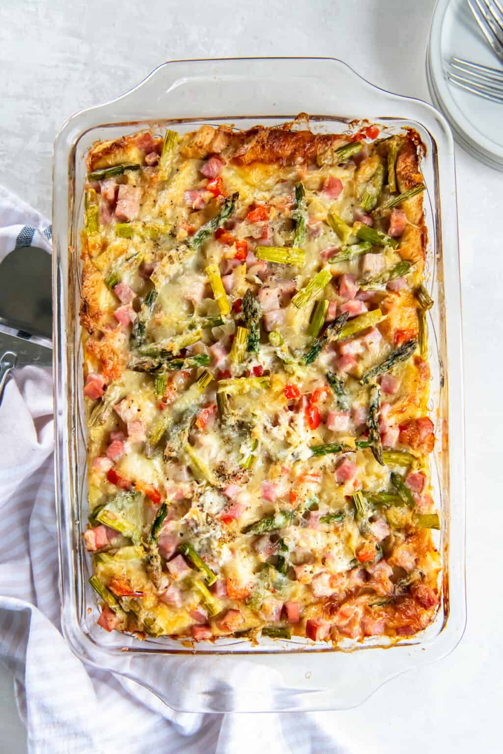 Ham and Asparagus Strata