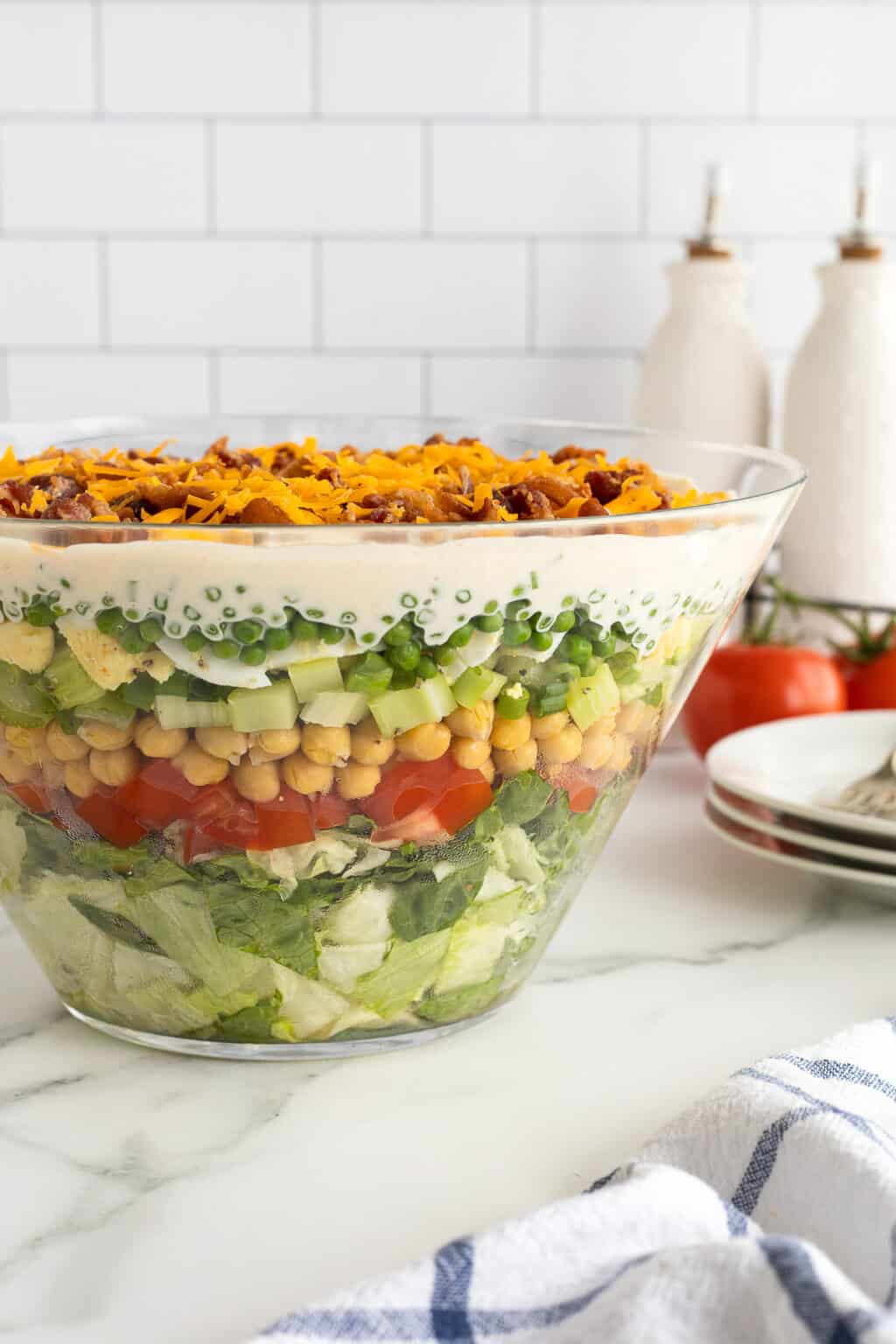 Classic Seven Layer Salad | Valerie's Kitchen