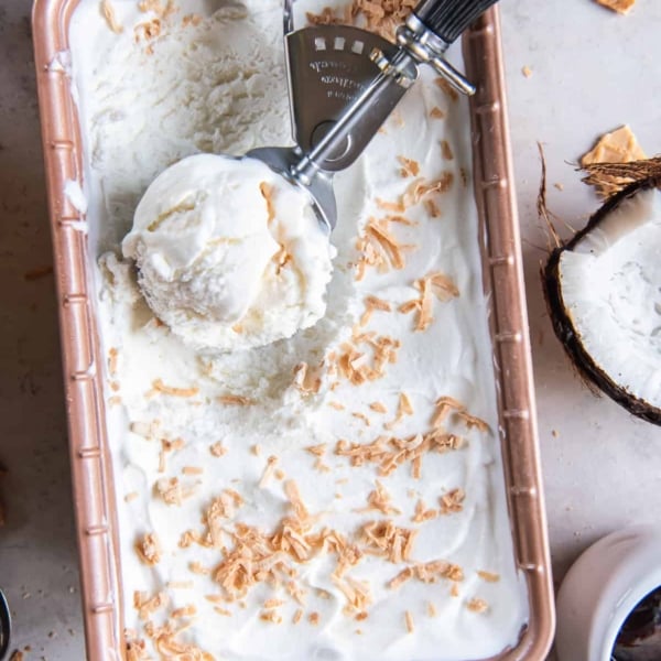 Coconut Ice Cream | Valerie's Kitchen